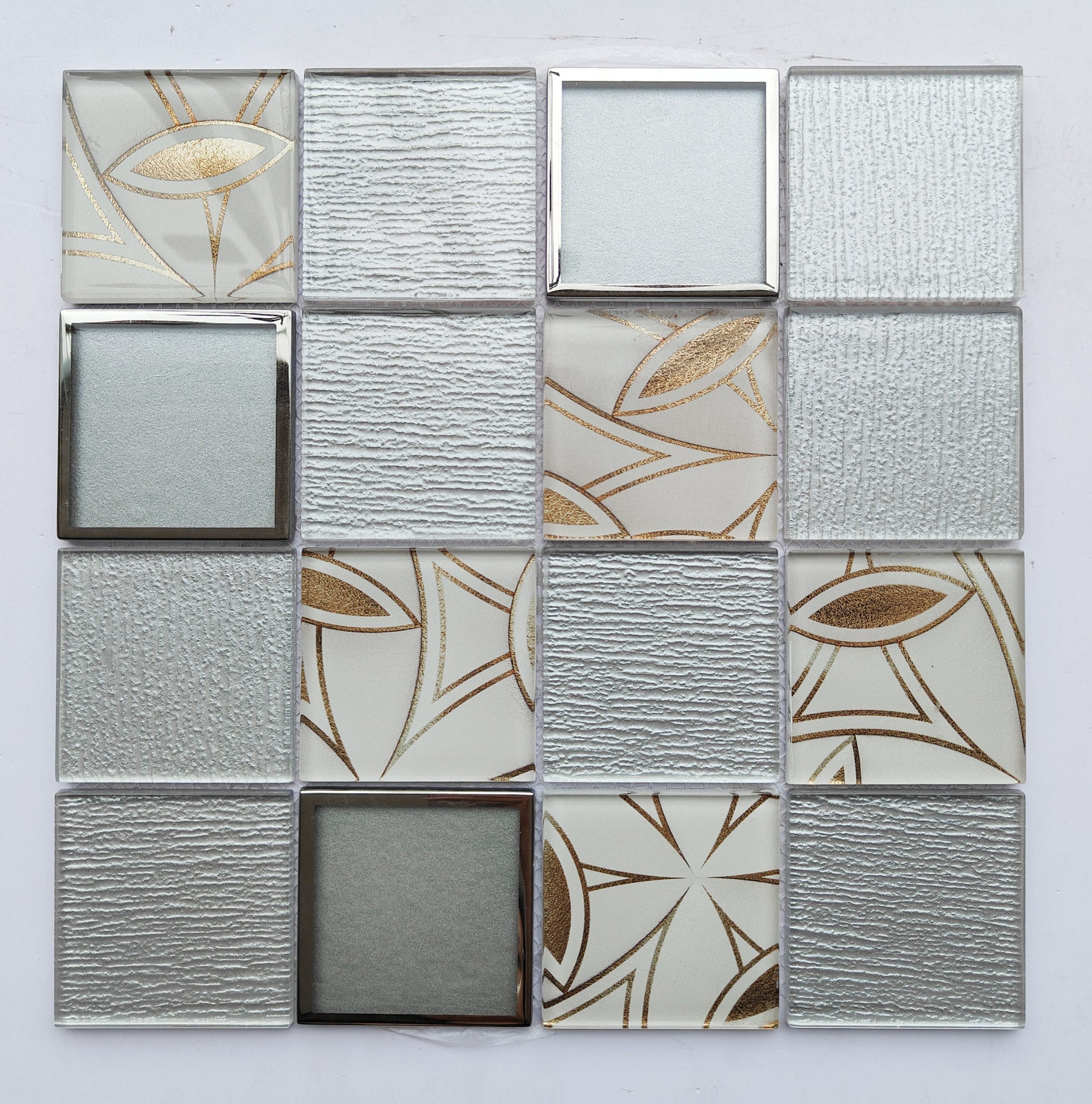 Simple Fresh Glass Mixed Mosaic with Pattern – Sino-building
